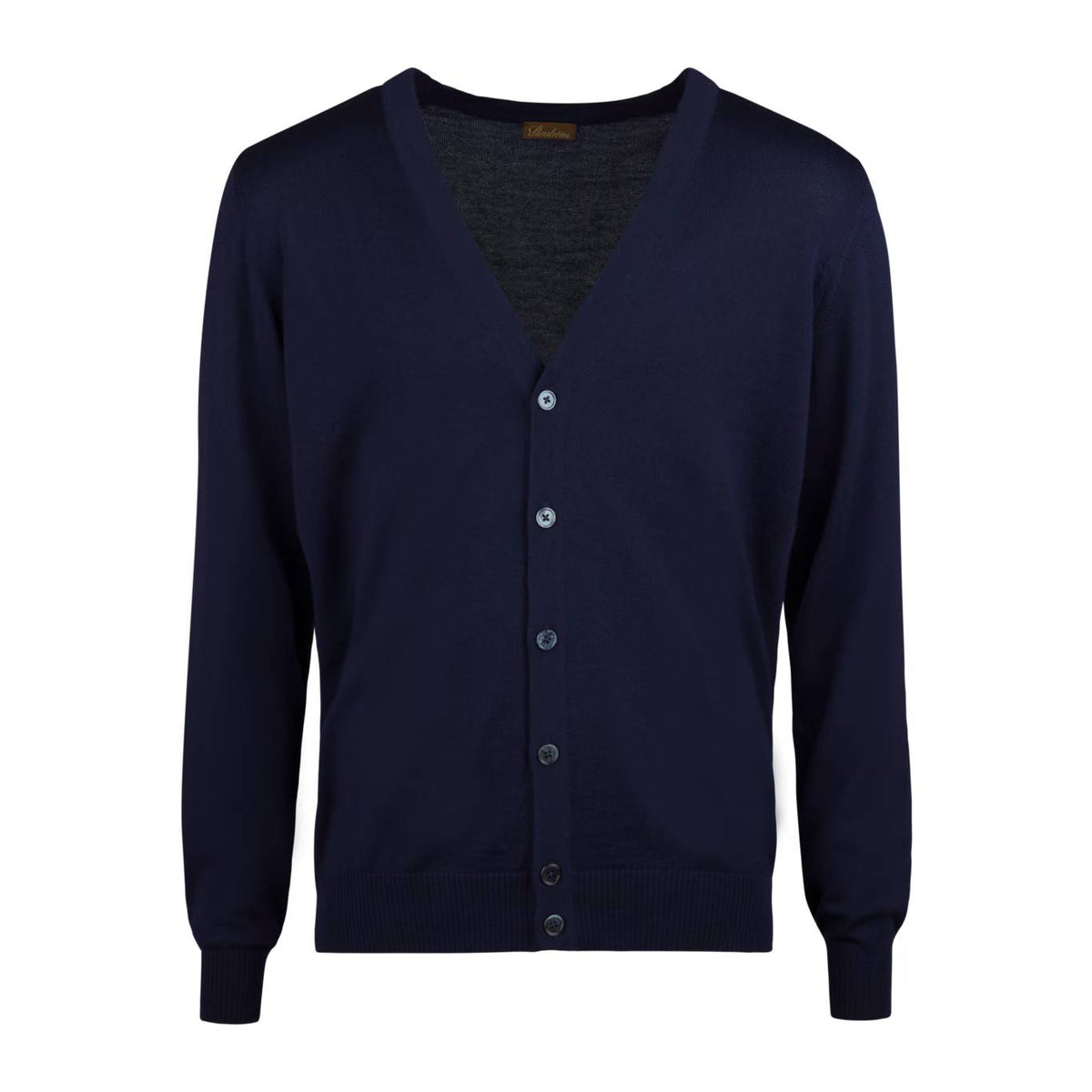 Navy Merino Wool Cardigan - Stenstroms – Andrew Davis Clothiers