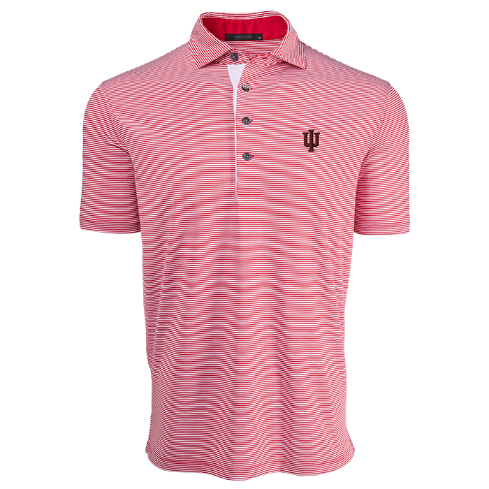 IU Hoosiers Crimson Striped Saranac Polo - Greyson Clothiers – Andrew ...